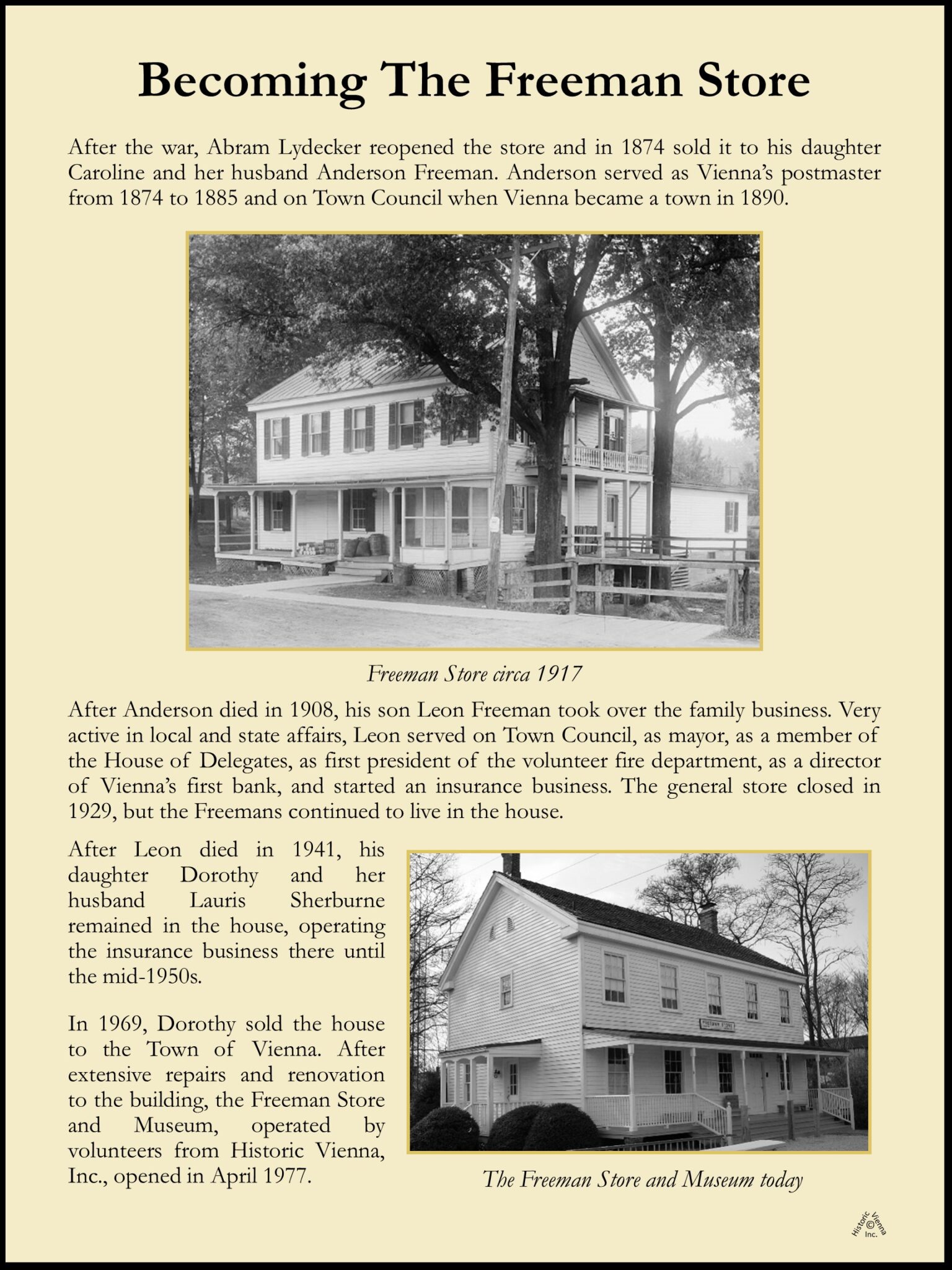 Historic Happenings at the Freeman Store | Historic Vienna, Inc.